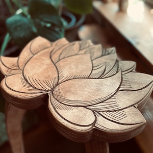Lotus Flower, Plant Stand, Plant Stool, Plant Shelf, Side Table, Gift ...