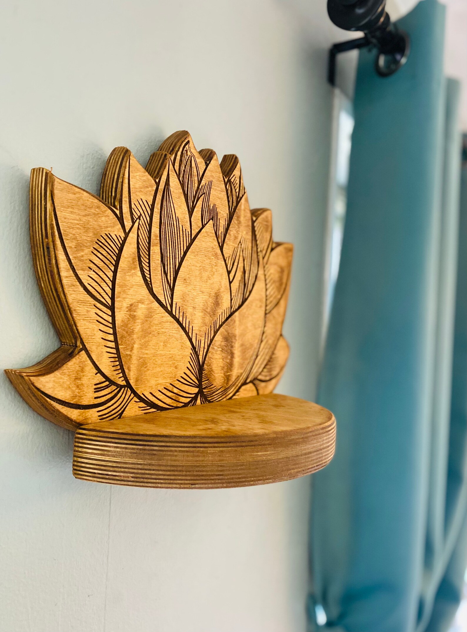 Lotus Flower Wall Mount Wall Shelf Wall Hanger Small - Etsy