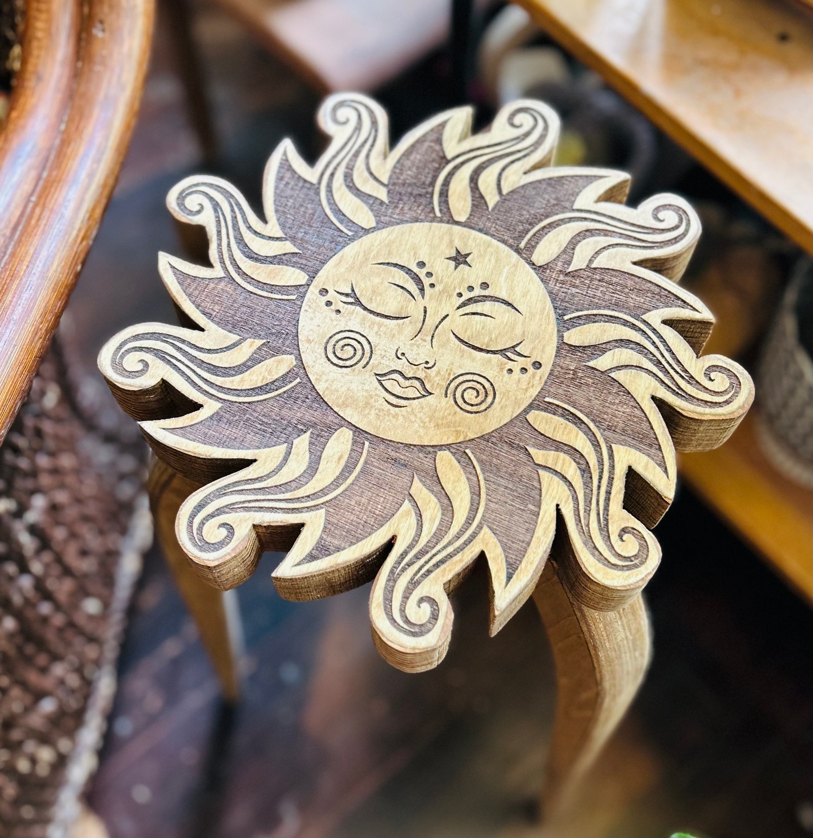 Sun Stand, Plant Stand, Indoor Planter, Wood Plant Stand, Garden Decor ...