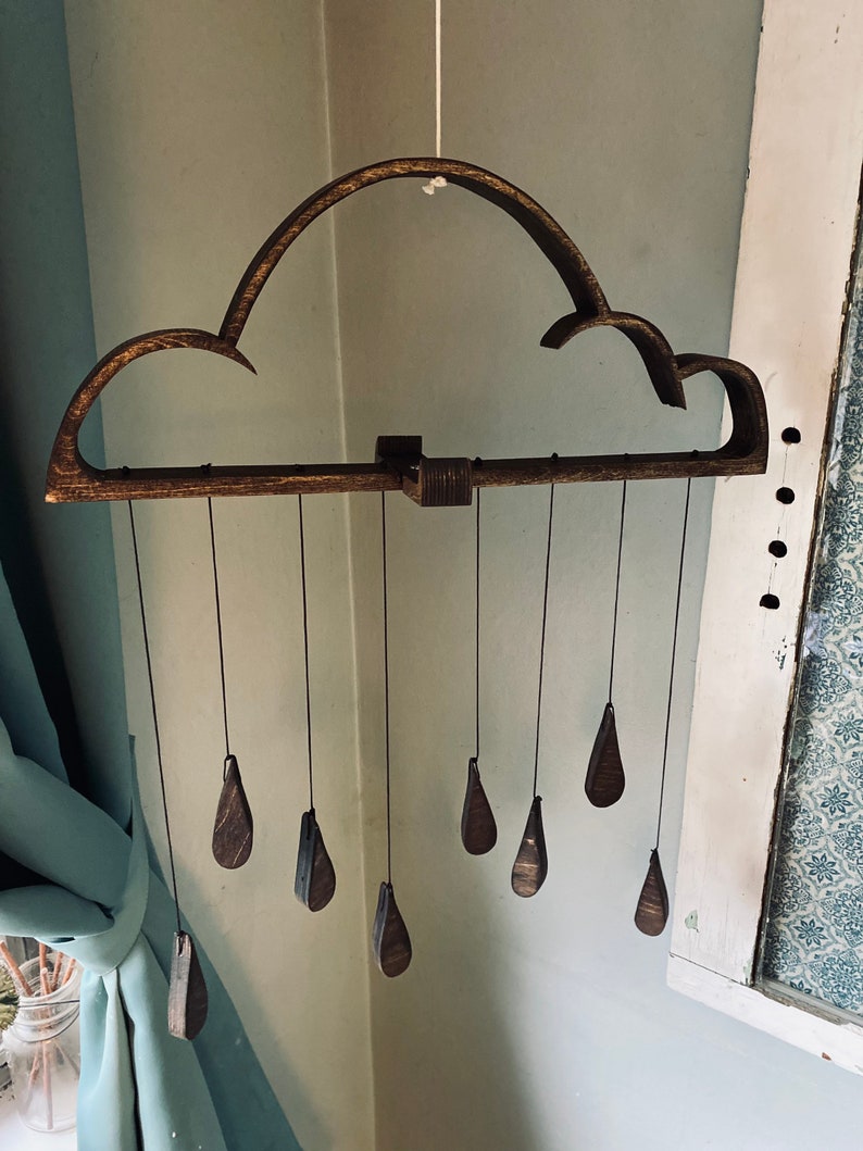 Rain Cloud Plant Hanger Indoor Planter Wood Hanger Plant - Etsy