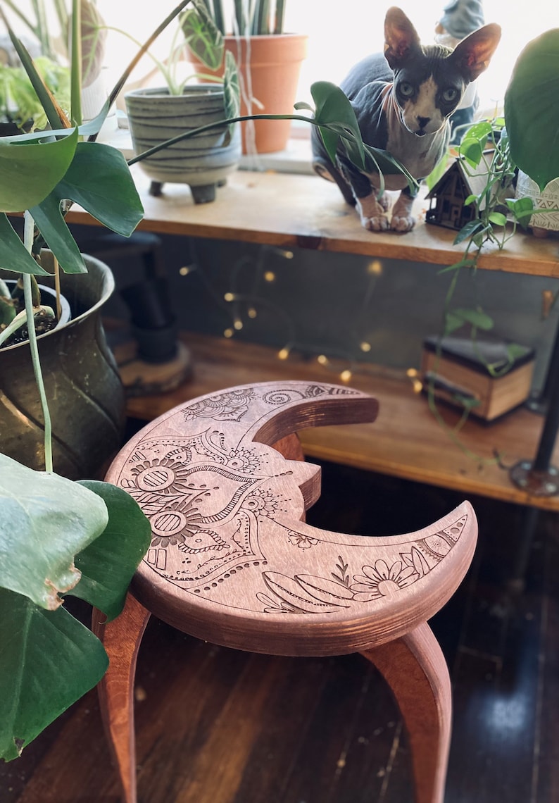 Moon Stand Plant Stand Side Table Plant Decor Gift for - Etsy