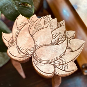 Lotus Flower, Plant Stand, Plant Stool, Plant Shelf, Side Table, Gift ...