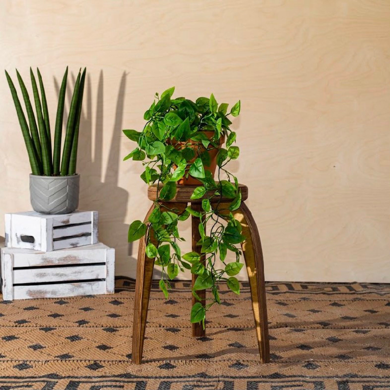 Small Plant Stand Triangle Plant Stool Indoor Plant Stand - Etsy