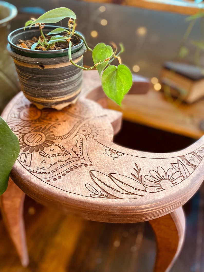 Moon Stand, Plant Stand, Side Table, Plant Decor, Gift for Plant Lover ...