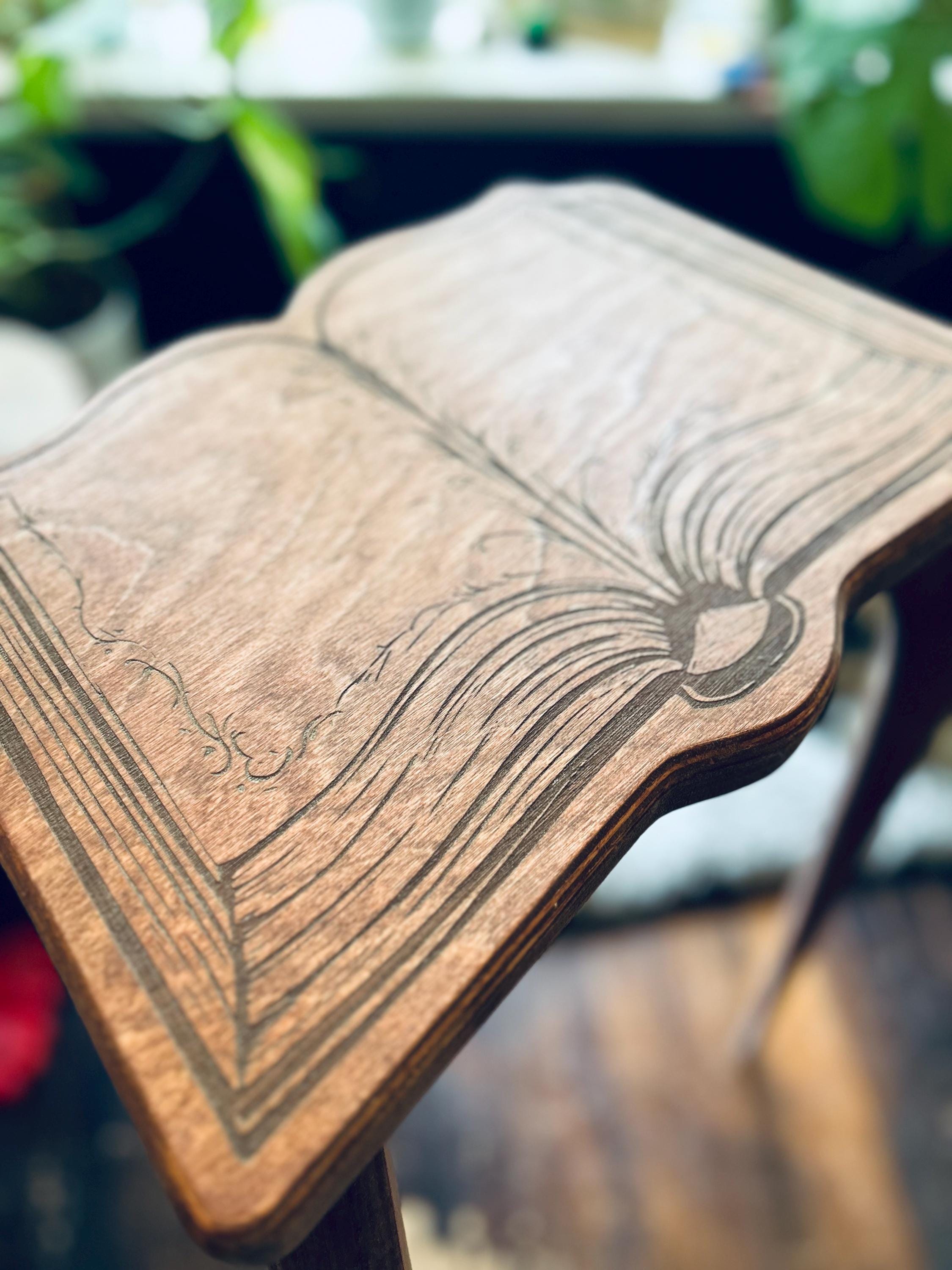 Book, Plant Stand, Plant Stool, Side Table, Boho Decor, Garden Decor ...