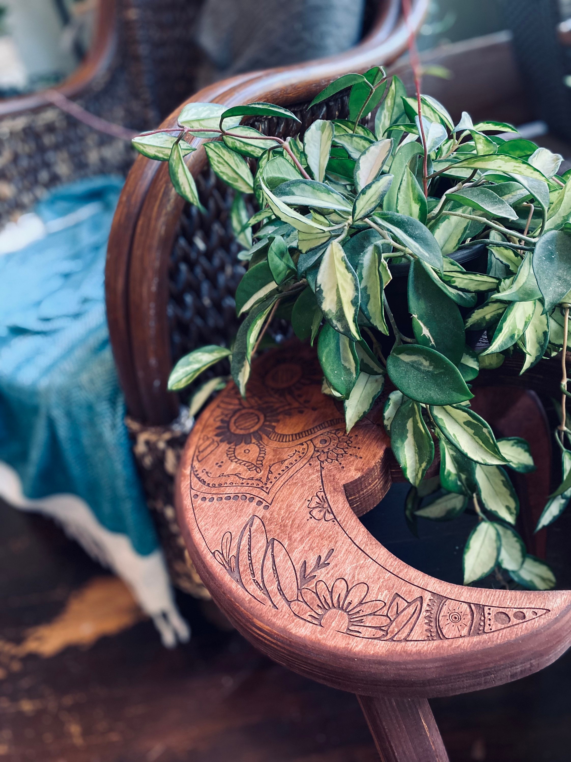 Moon Stand, Plant Stand, Side Table, Plant Decor, Gift for Plant Lover ...