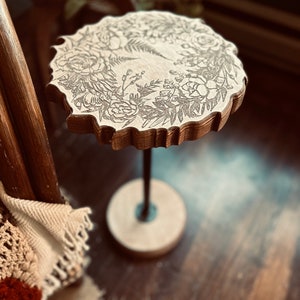 Metal Floral, Plant Stand, Side Table, End Table, Office Furniture ...