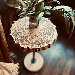 Metal Floral, Plant Stand, Side Table, End Table, Office Furniture ...