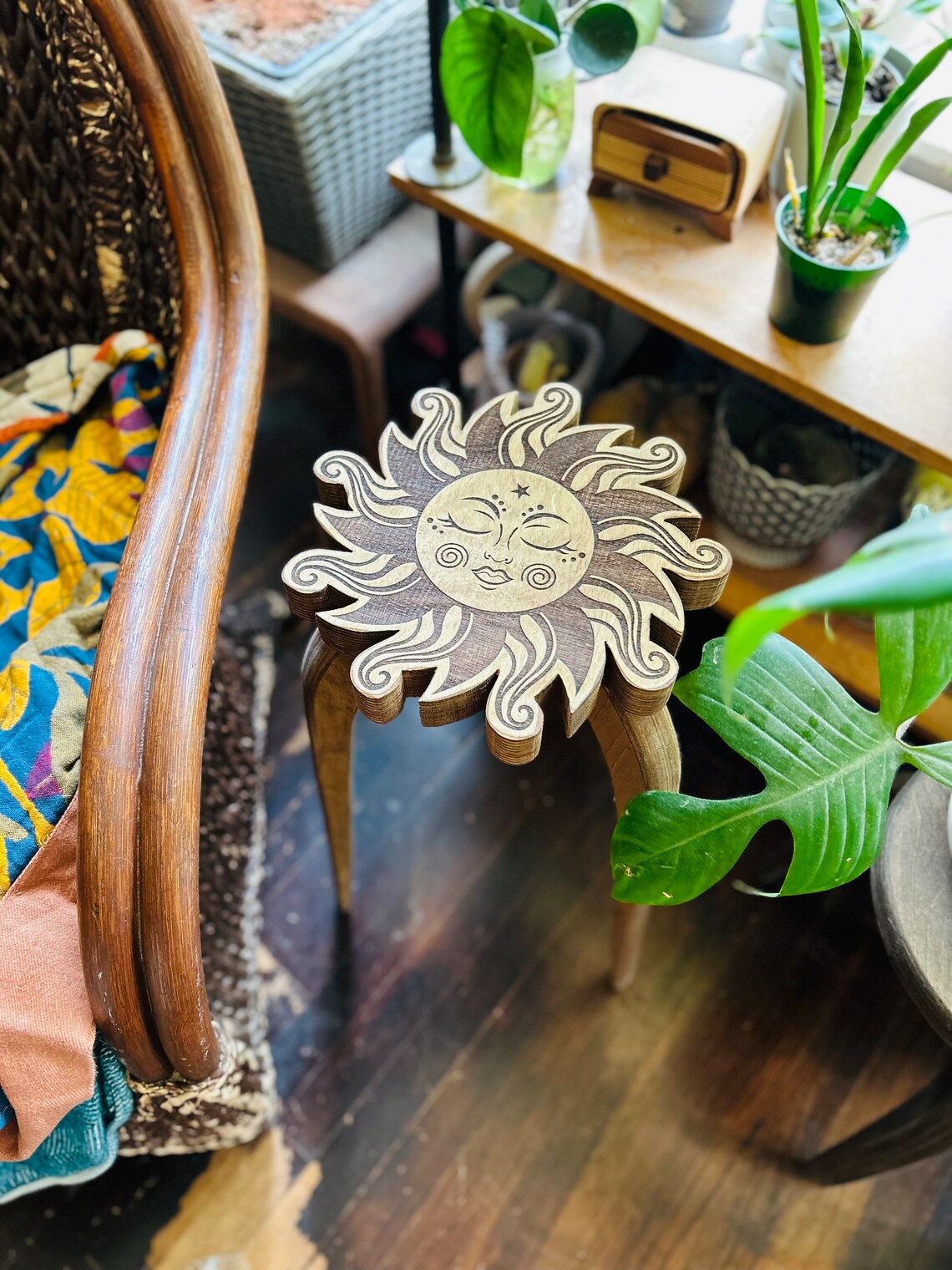 Sun Stand Plant Stand Indoor Planter Wood Plant Stand - Etsy