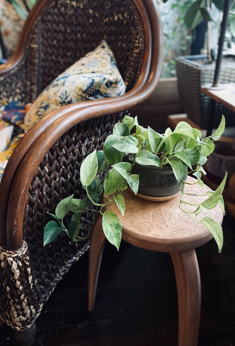 Monstera Leaf Plant Stand Side Table Plant Shelf Gift for - Etsy