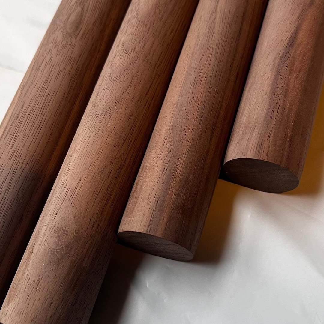 Black Walnut Dowels 3FT X 1.25" - Round Wooden Dowel for Multipurpose ...