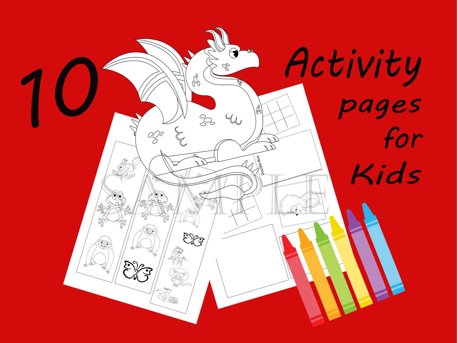 Activity Pages for Kids Printable Activity Pages Activity | Etsy