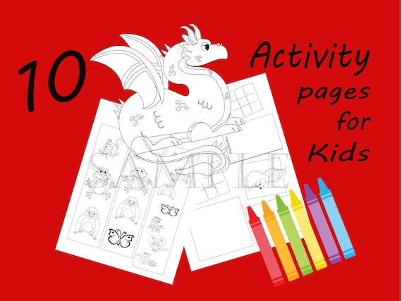 Activity Pages for Kids Printable Activity Pages Activity | Etsy