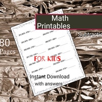 Math Printables, Kids Worksheets, Fun Math Worksheets, Instant Download ...
