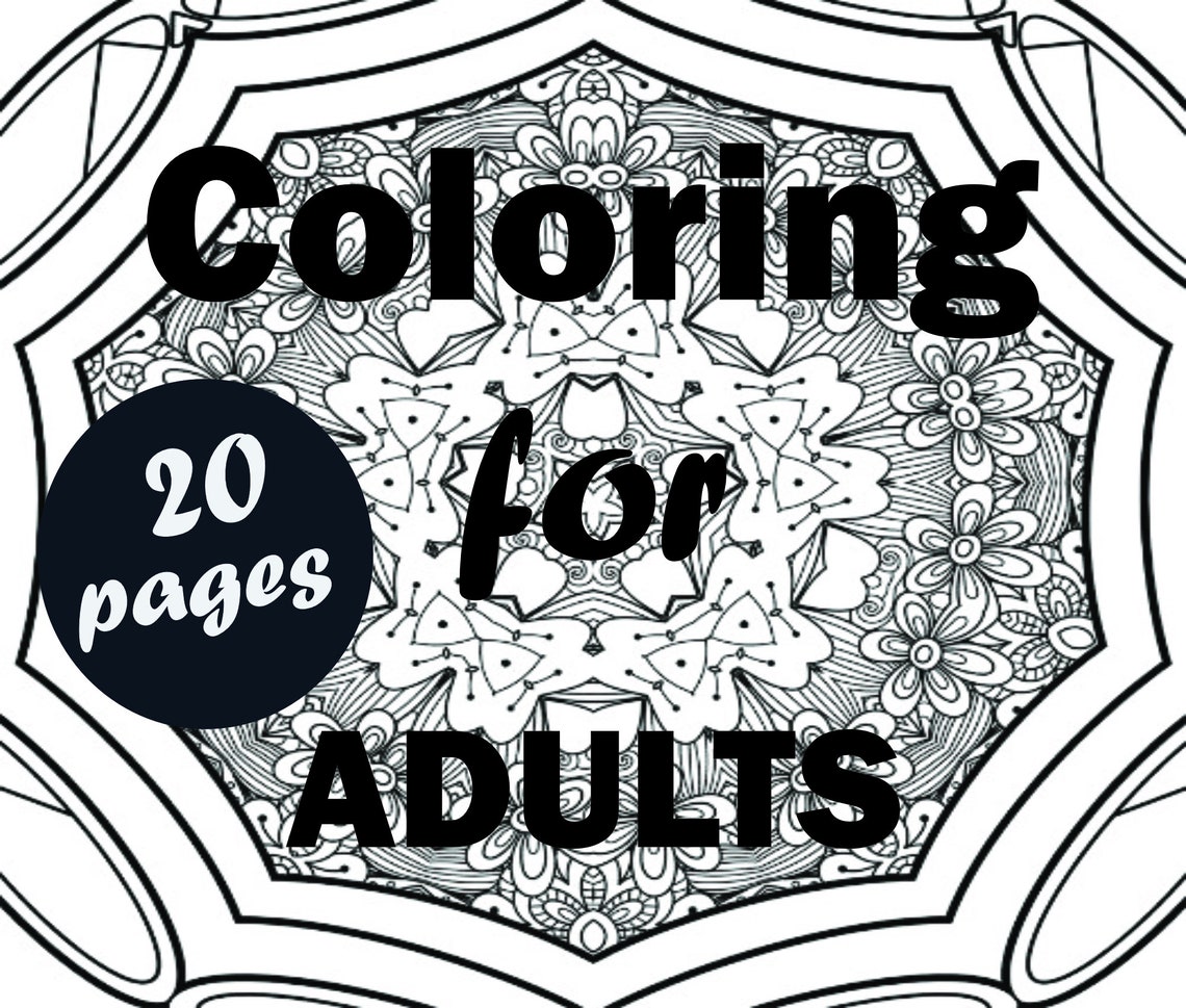 Coloring for Adults Senior Coloring Pages Printable Coloring - Etsy