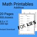Math Printables, Kids Worksheets, Fun Math Worksheets, Instant Download ...