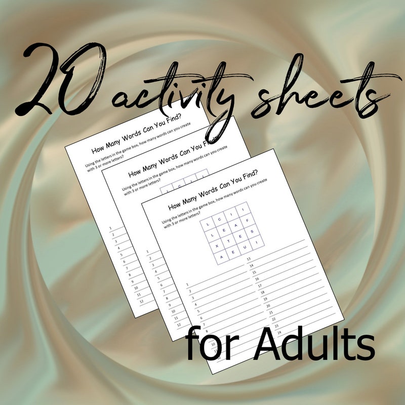 Printable Puzzles for Adults - Etsy