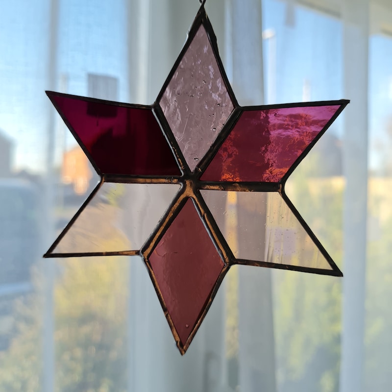 Star Glass Sun Catcher - Etsy UK
