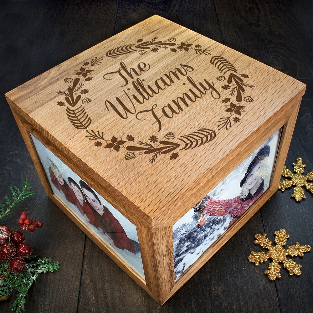 Personalised Family's Christmas Memory Box Wooden - Etsy UK