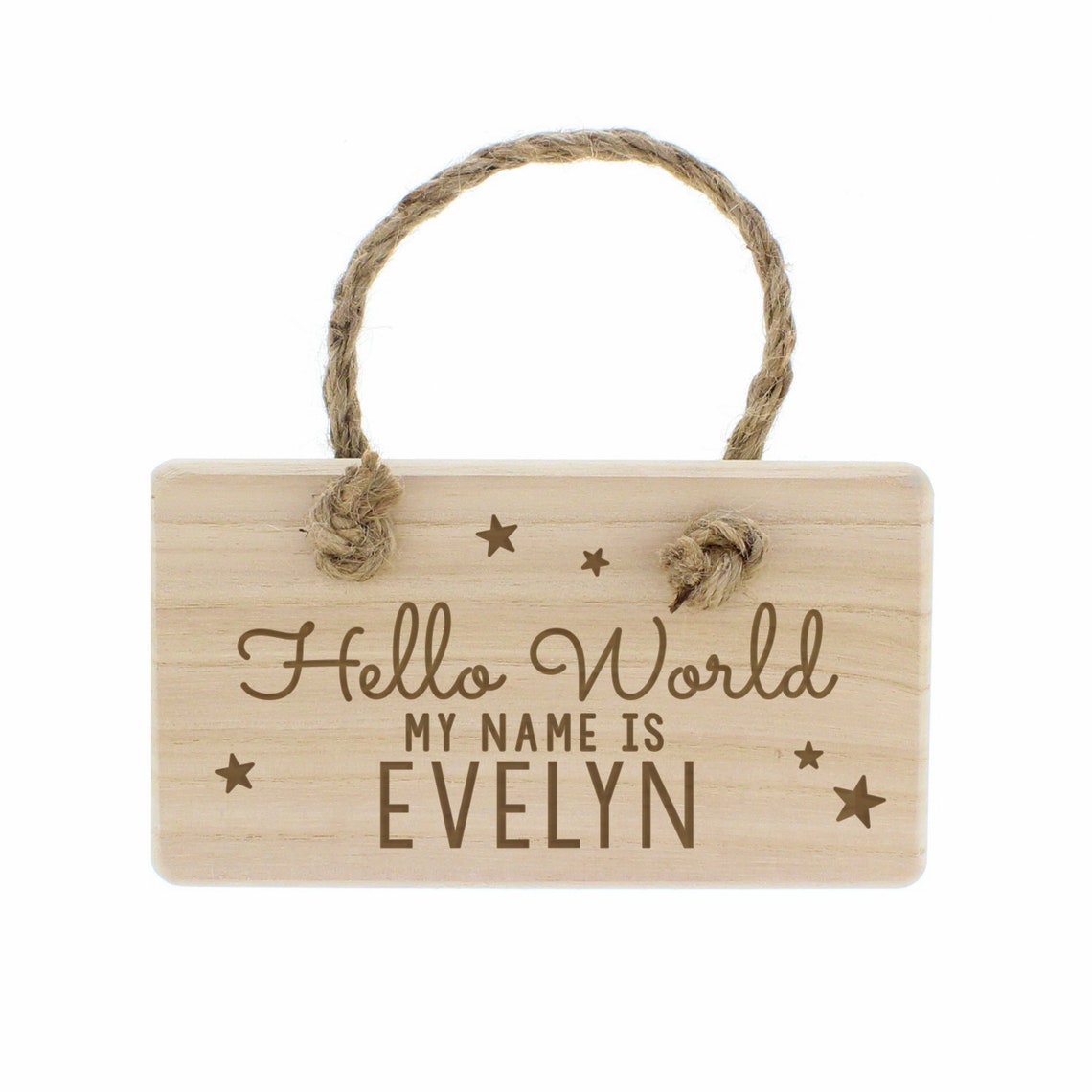 Personalised Hello World Wooden Sign New Born New Baby - Etsy UK