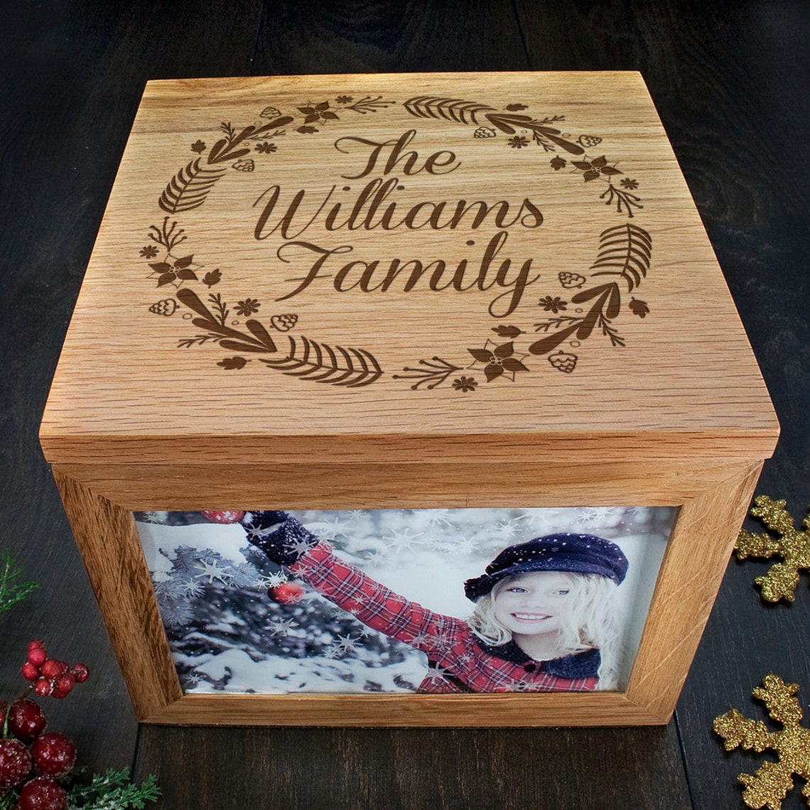 Personalised Family's Christmas Memory Box Wooden - Etsy UK