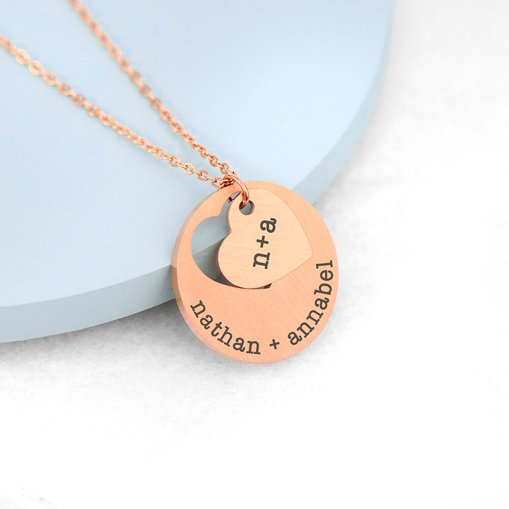 Personalised Cut-out Heart Shape Necklace Engraved Necklace - Etsy UK