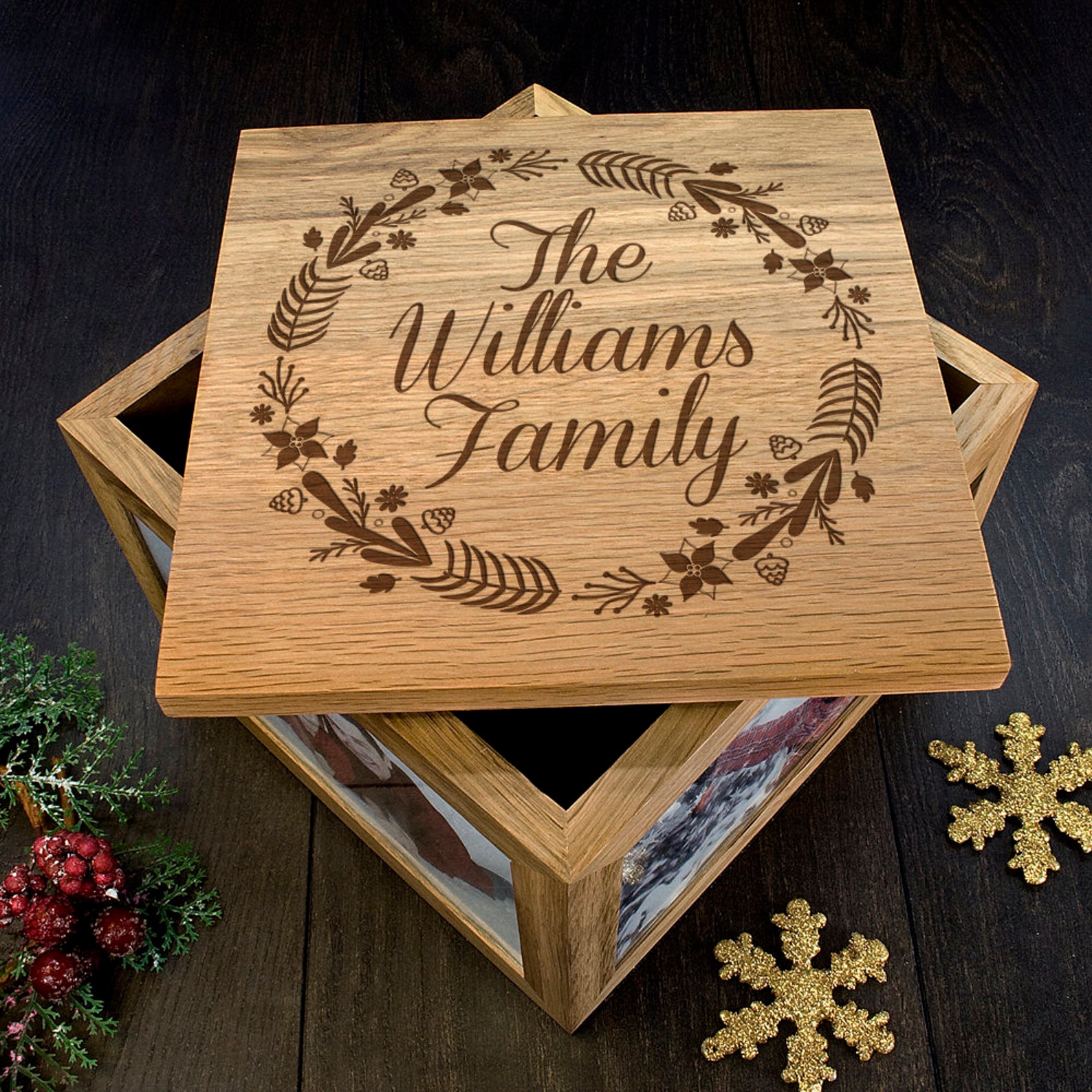 Personalised Family's Christmas Memory Box Wooden - Etsy UK