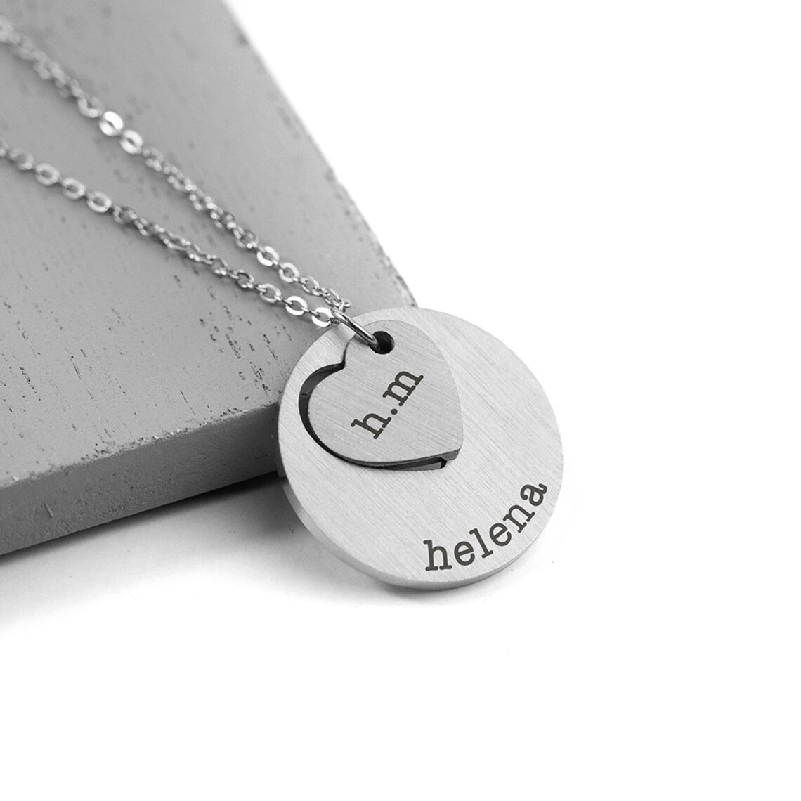 Personalised Cut-out Heart Shape Necklace Engraved Necklace - Etsy UK