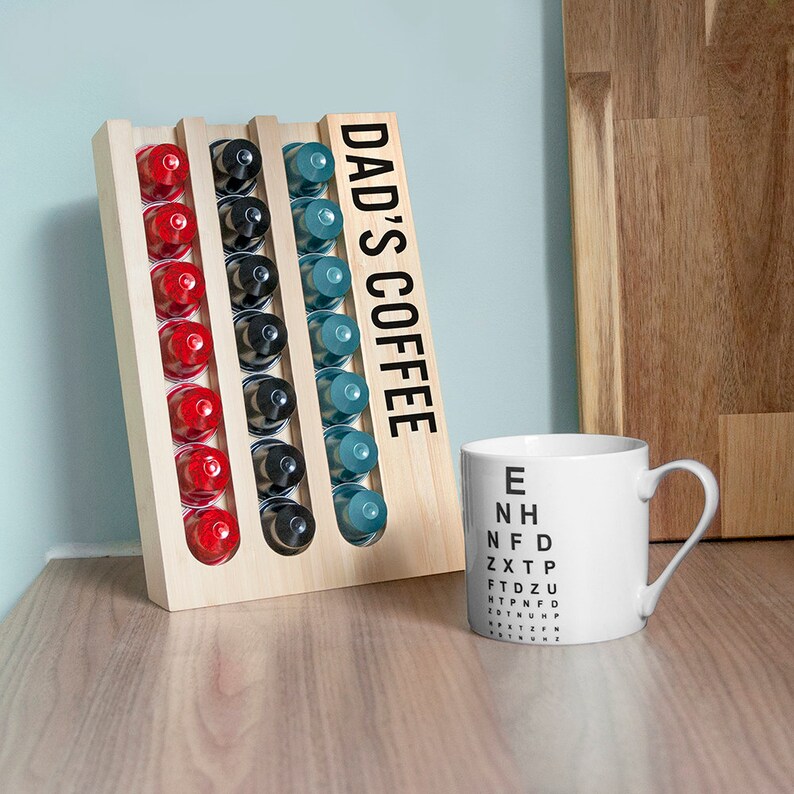Personalised Bamboo Nespresso Coffee Pod Holder Coffee Lover - Etsy UK