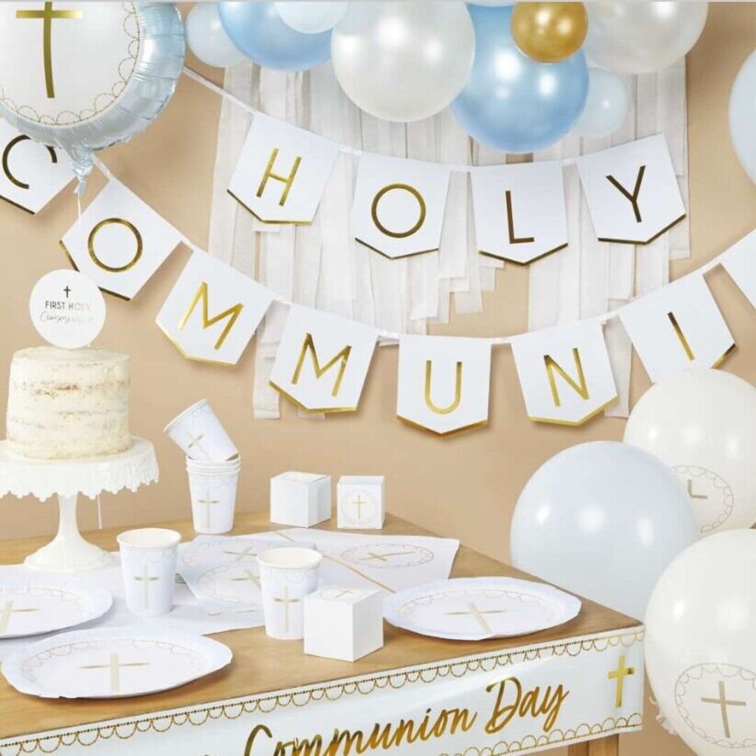 Blue First Holy Communion Party Supplies | Religious Party | Party Ware ...
