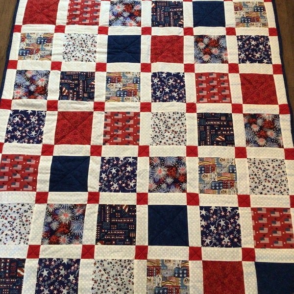 Red White and Blue Quilt Pattern - Etsy