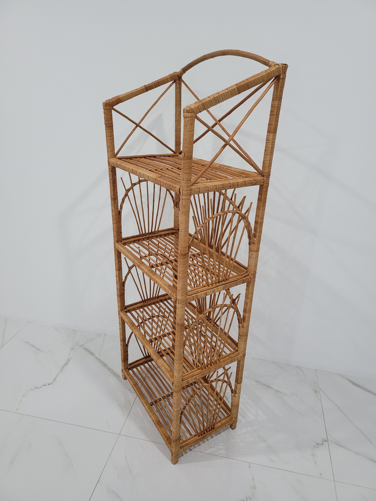 Wicker Shelf, Storage Shelf, Bookshelf, Plant Shelf, Rattan Shelf - Etsy