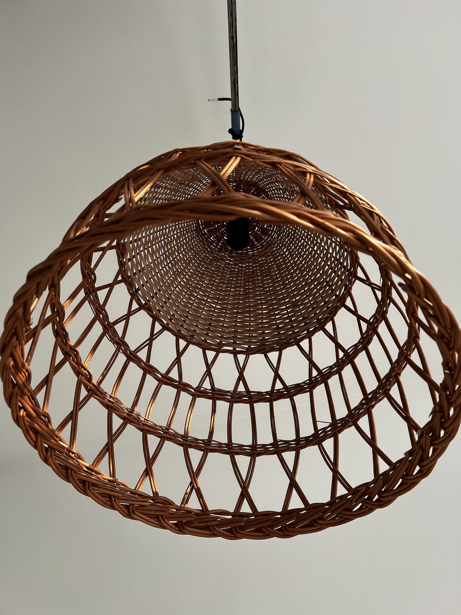Pendant Light Rattan Lamp Shade Bamboo Light Fixture Wicker - Etsy
