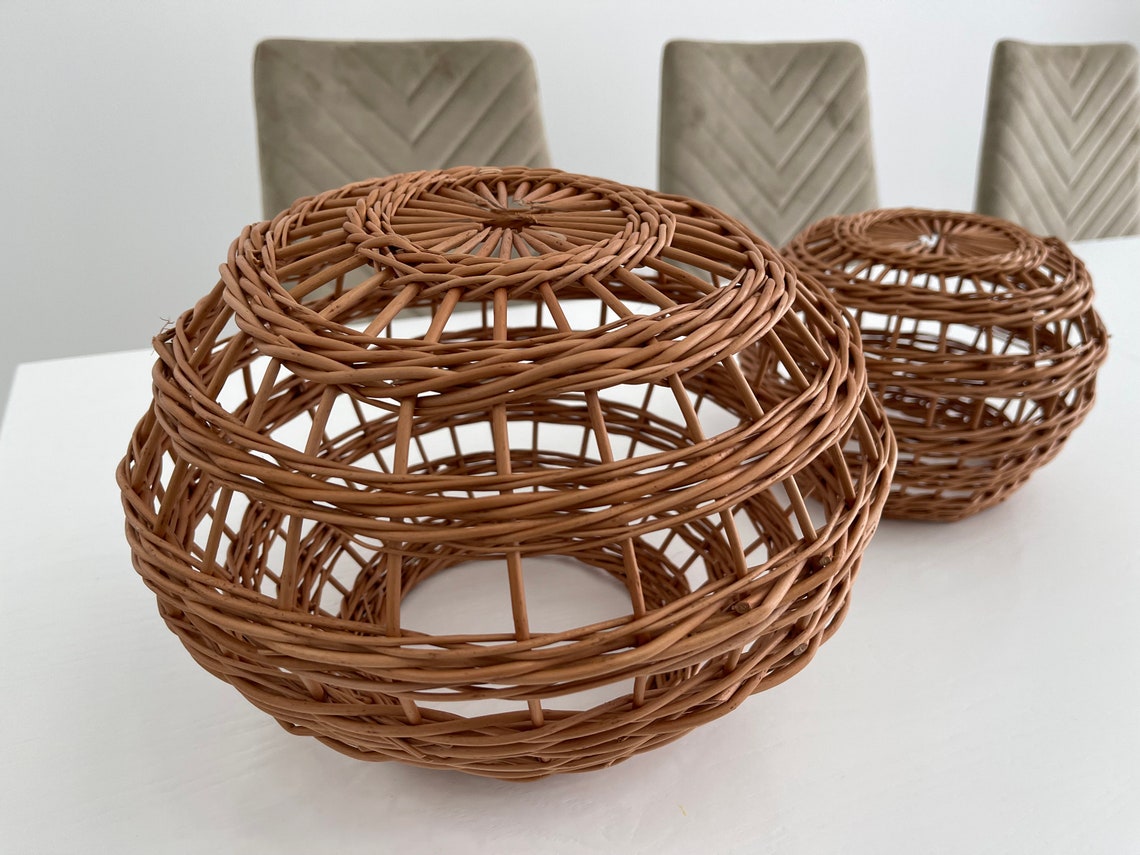 Wicker Lamp Shade Ceiling Lampshade Rattan - Etsy