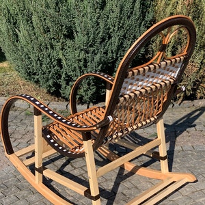 Wicker Rocking Chair, Organic Rattan Rocking Chair, Willow Rocking ...
