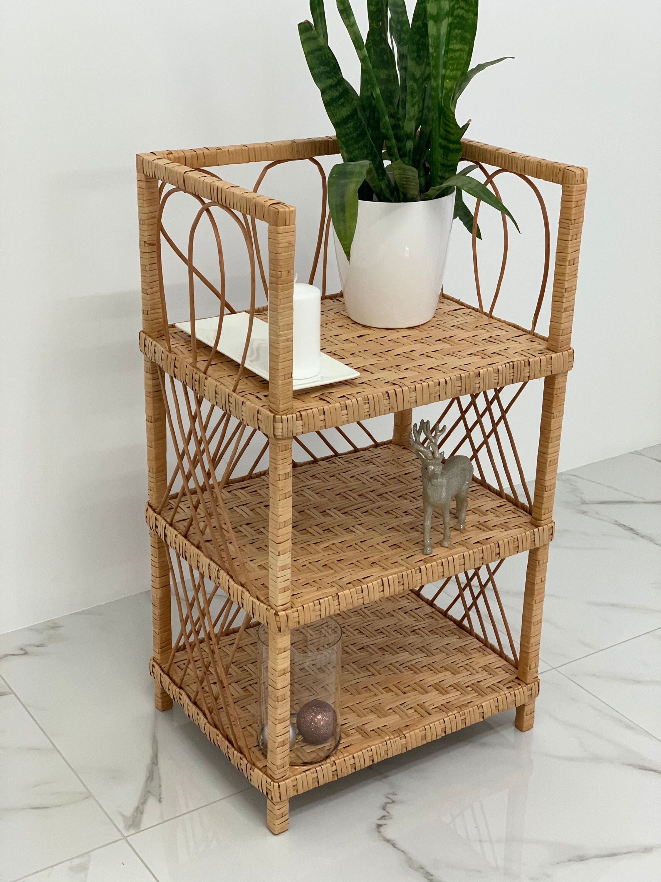 Wicker Shelf Storage shelf 3-Shelf Unit Available chest of | Etsy