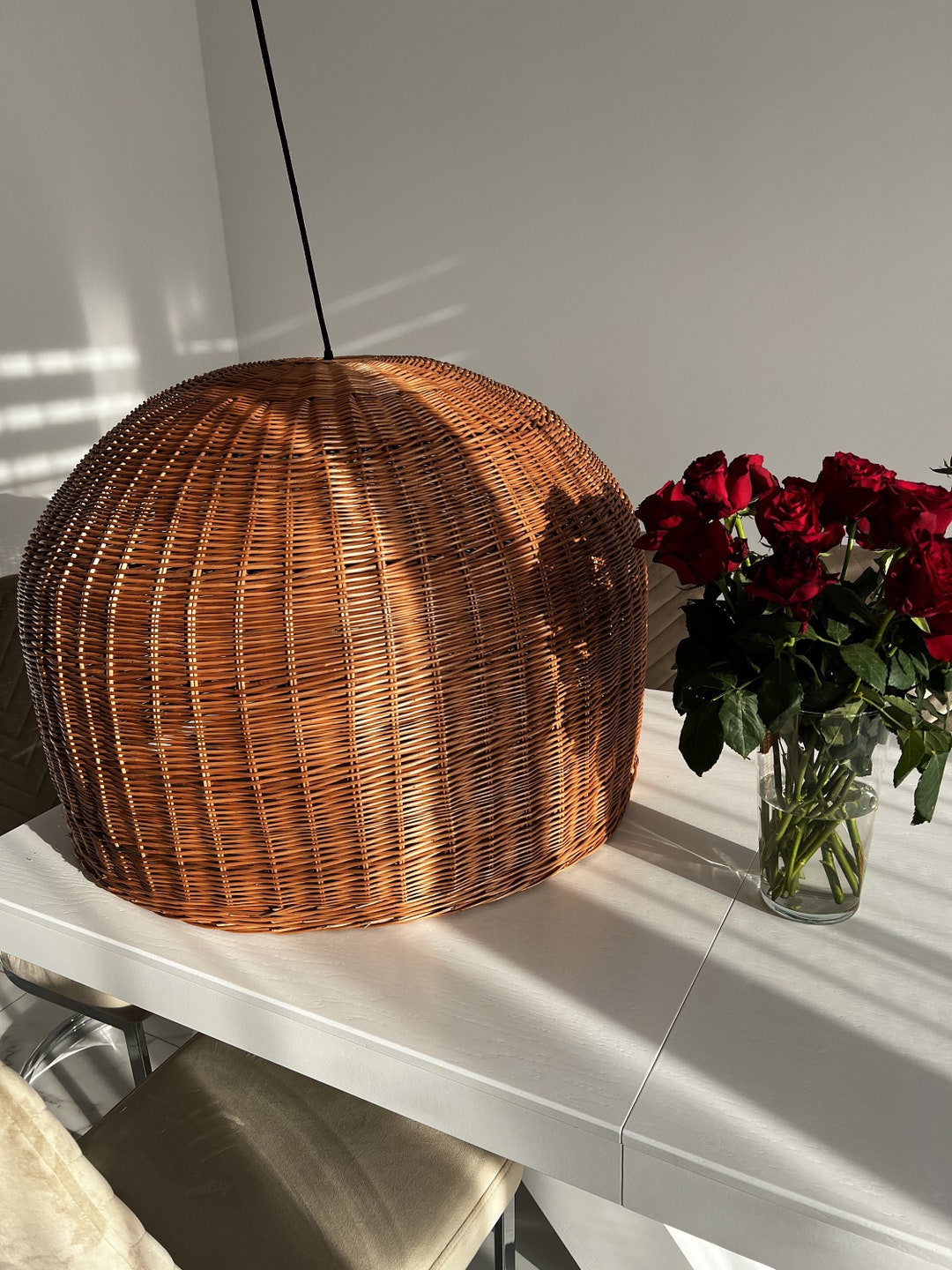 Handmade Pendant Light, Kitchen Lighting,handmade Rattan Lamp Shade ...