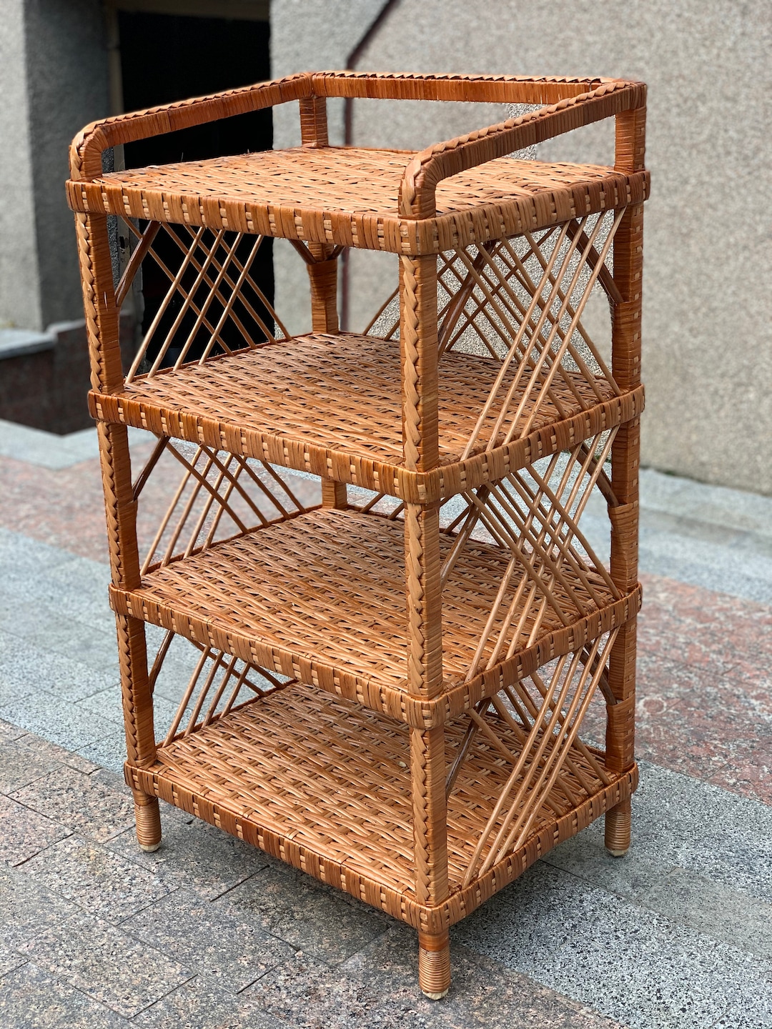 Handmade Wicker Shelf: Natural Storage Unit, 2-5 Shelves - Etsy