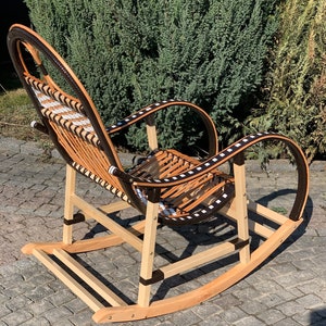 Wicker Rocking Chair, Organic Rattan Rocking Chair, Willow Rocking ...