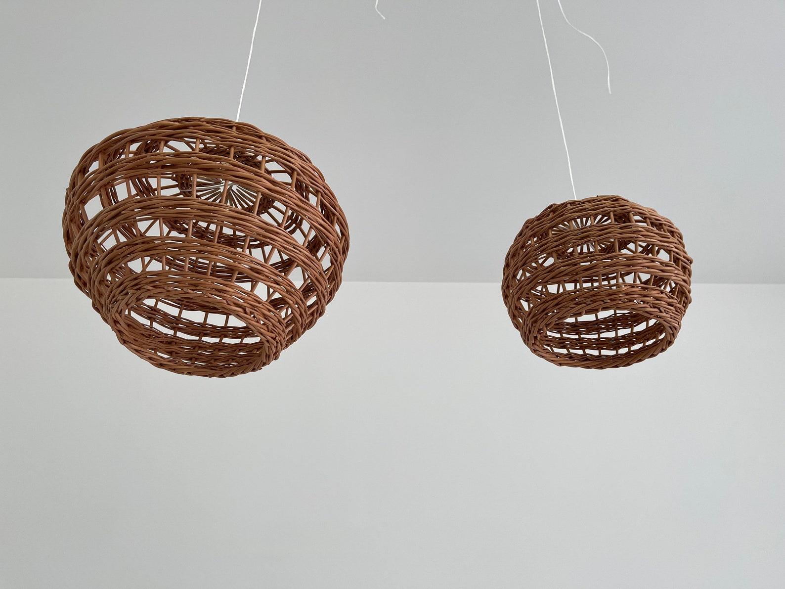 Wicker Lamp Shade Ceiling Lampshade Rattan - Etsy