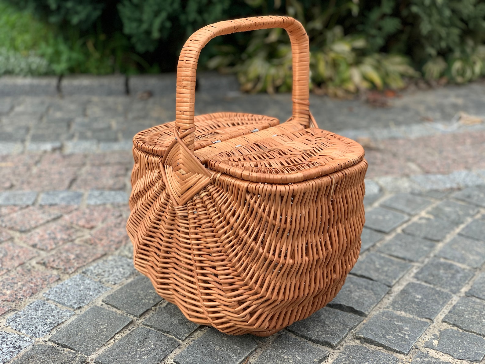 Picnic Wicker Basket Traditional Woven Basket Handmade - Etsy