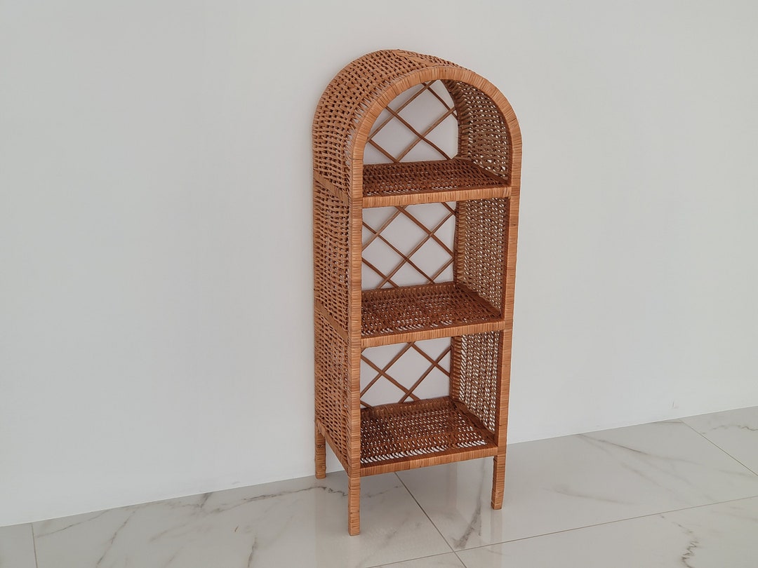 Wicker Shelf, Storage Shelf, Bookshelf, Plant Shelf, Rattan Shelf - Etsy