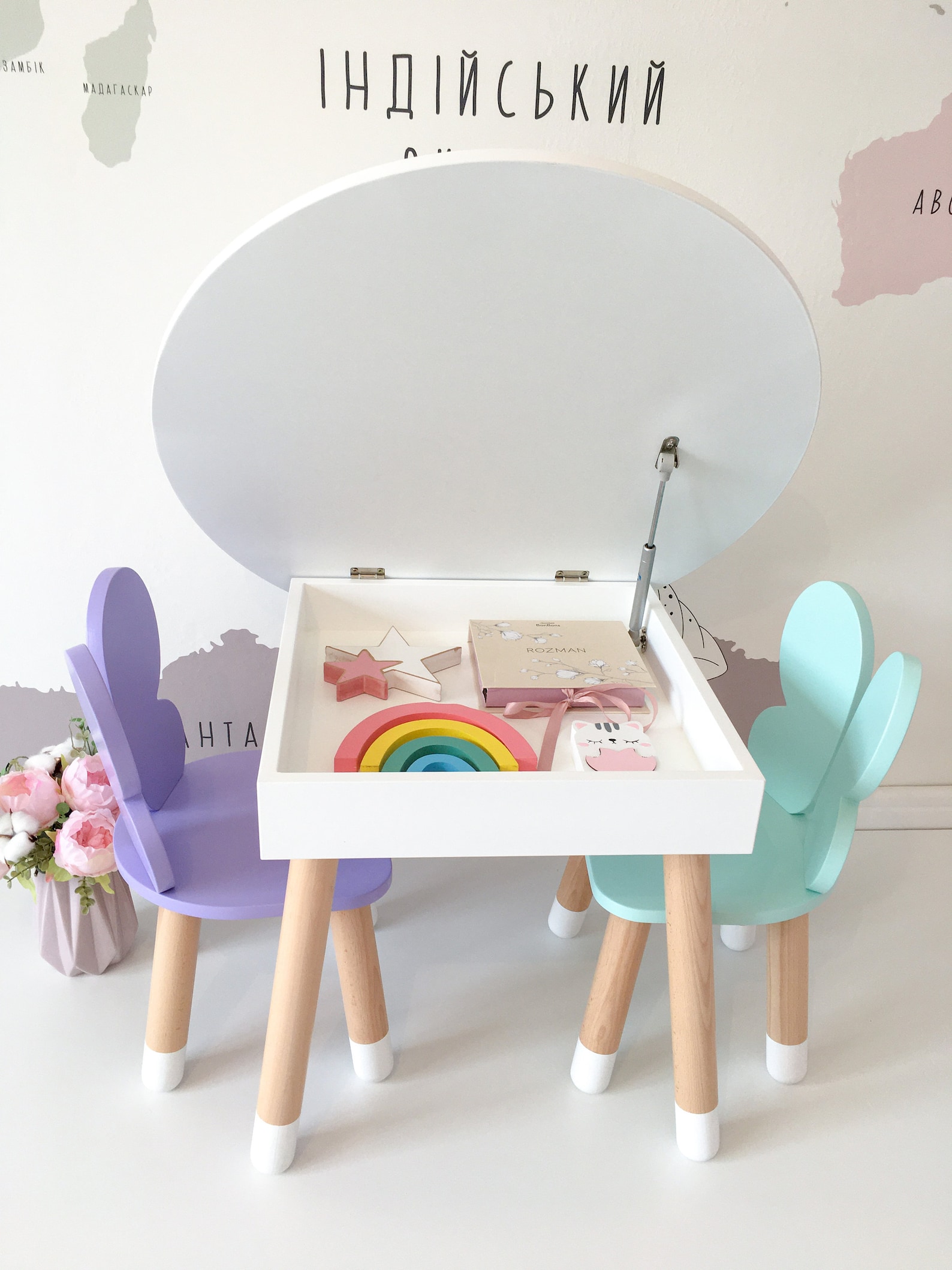 Kids Table and Chairs Child Table and Chairs Set Kids Game | Etsy