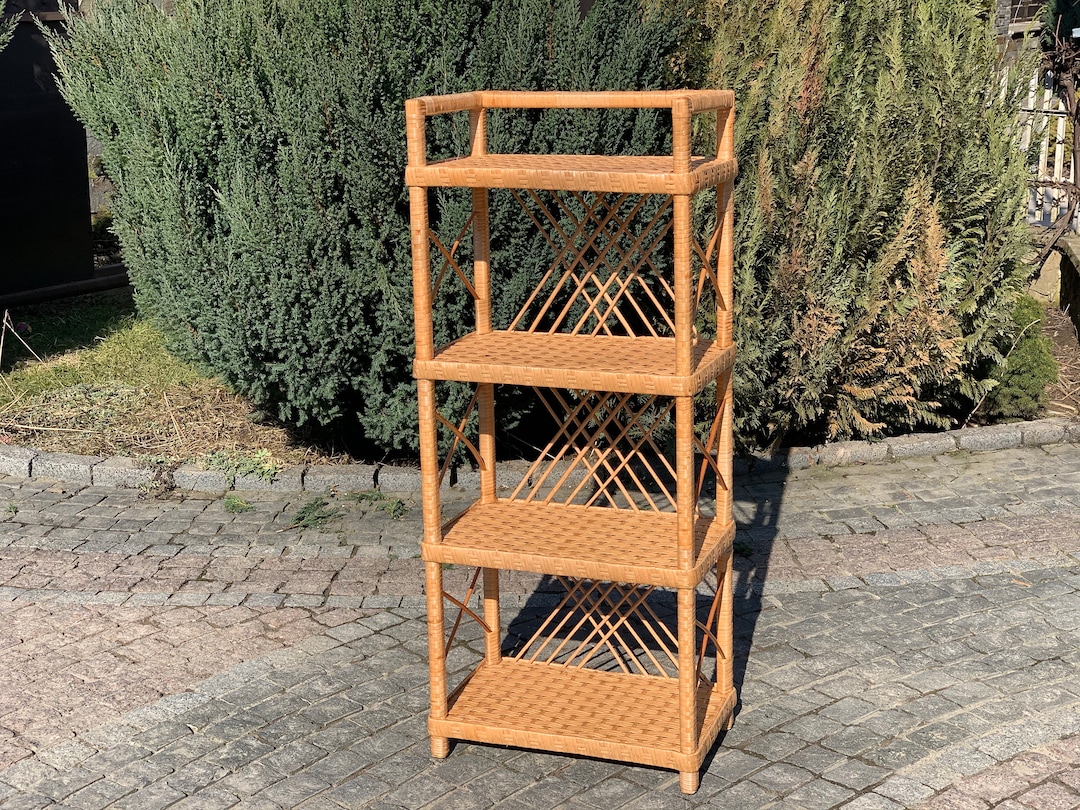 Wicker Shelf, 4-shelf Unit Available, Arched Shelf, Rattan Shelves ...