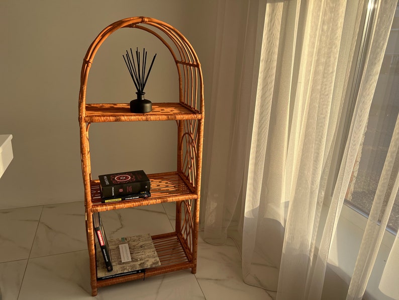 Arched Rattan Shelf Boho Cabinet Boho Furniture Boho - Etsy
