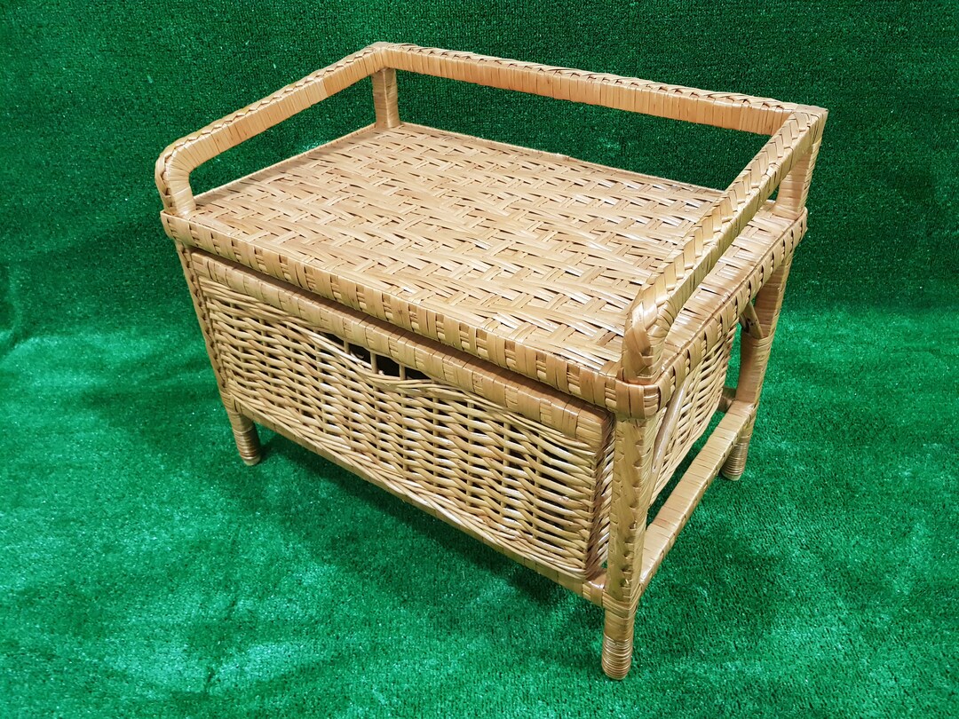 Chest of Drawers, Boho Dresser, Wicker Storage Bedroom Dresser, Organic ...