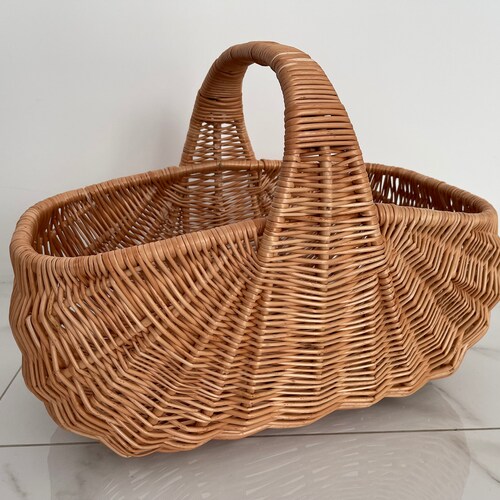 Rectangular Willow Basket Woven Wicker Basket Handmade Wicker - Etsy