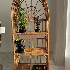 Wicker Shelf, Boho Shelf, Rack Bookshelf Storage, Shelf Plant, Shelf ...