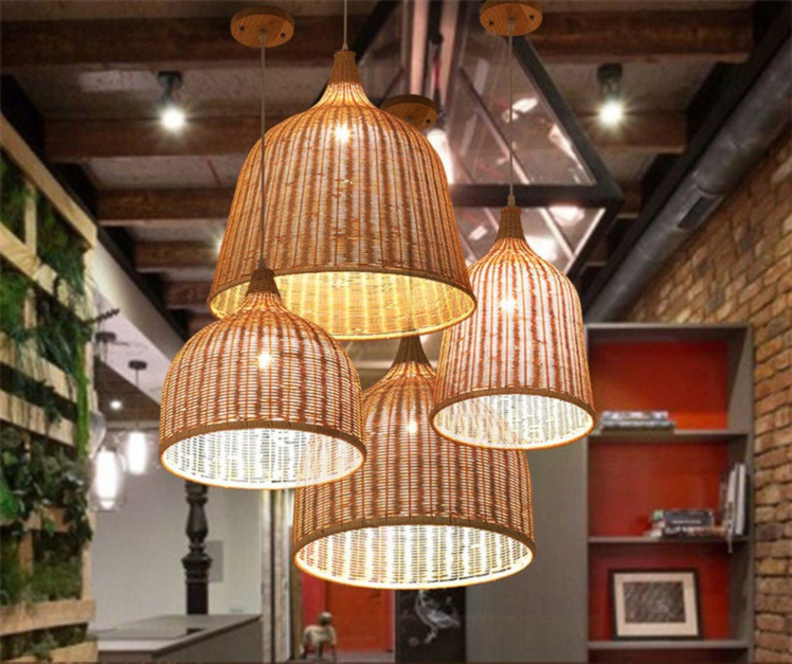 Lamp Shade Pendant Light Pendant Light Shade Woven Pendant - Etsy