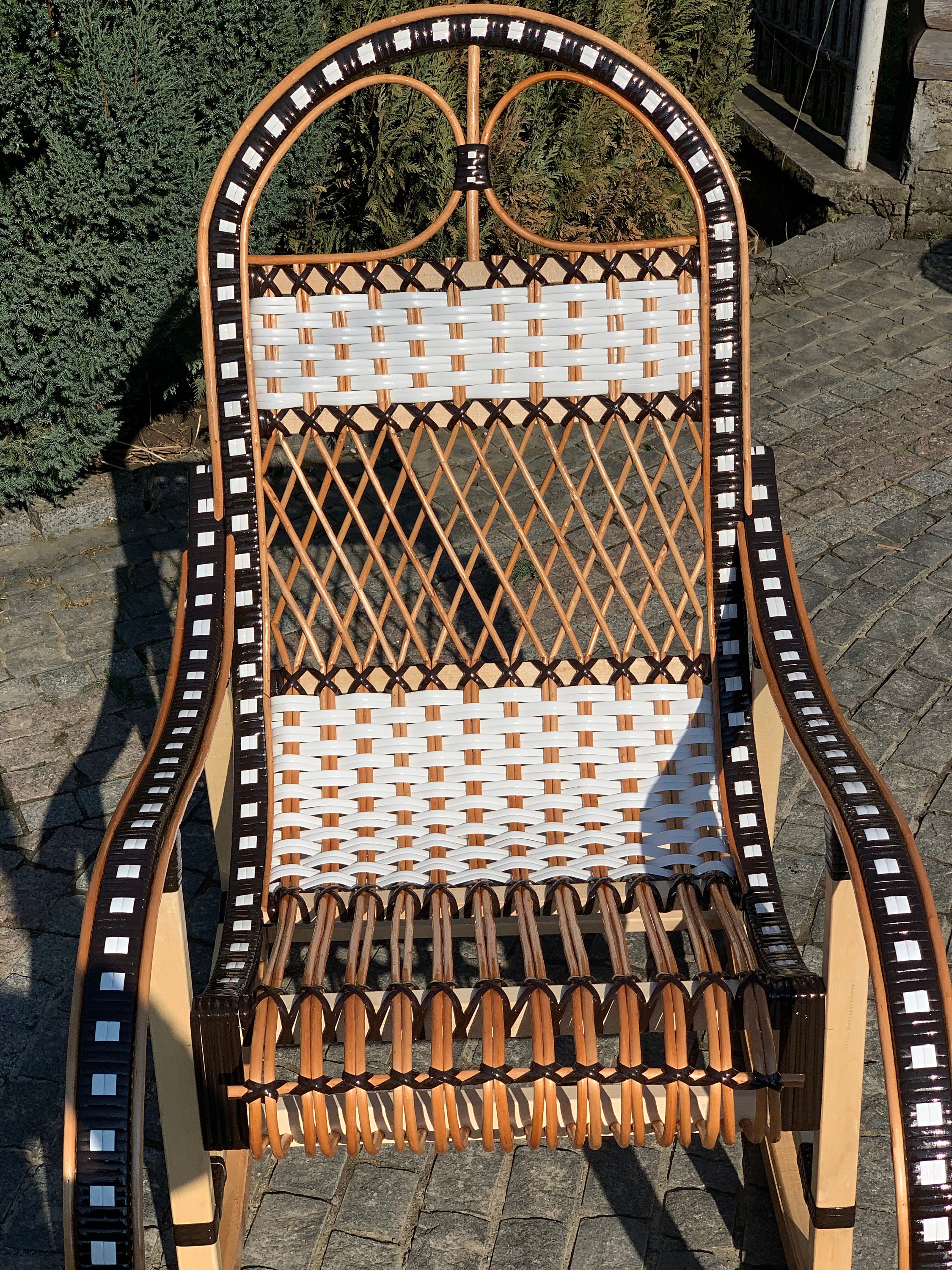 Wicker Rocking Chair Organic Rattan Rocking Chair Willow | Etsy